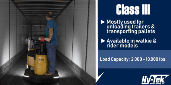 The Different Types Of Forklifts: Classes I Through V